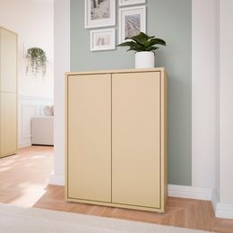 Schuhschrank FORTE, B:74,5cm H:99,1cm T:34,9cm, beige, Holzwerkstoff, Flur, Schr&auml;nke, "Alice Springs, Schuhschrank, Platz f&uuml;r 15 Paar Schuhe, 2