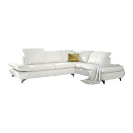 Ecksofa W.Schillig, B:296cm H:84cm T:242cm, gr&uuml;n, Longlife Xtra-Leder Z73: Naturwalkleder der Luxusklasse aus den erlesensten Rohh&auml;uten. Hautst&auml;rke
