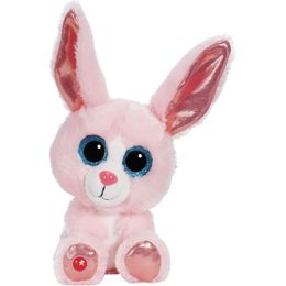 Nici Kinder Kuscheltier "Glubschis, Hase Monni-Wonni, 15cm schlenkernd"rosa, Polyester, B:11cm H:15cm L:9cm, Pl&uuml;schfiguren