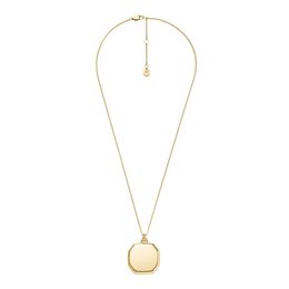 Fossil Damen Kette mit Anh&auml;nger "Schmuck Geschenk Edelstahl HARLOW", Edelstahl, L: 50,5 B: 1mmgelbgoldfarben, Edelstahl, B:1mm, Halsketten