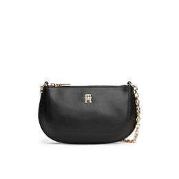 Tommy Hilfiger Damen Umh&auml;ngetasche "TH GLAM MINI CHAIN CROSSOVER"schwarz, Lederimitat, Taschen, Damen Schultertasche, Abendtasche, Zierkette als
