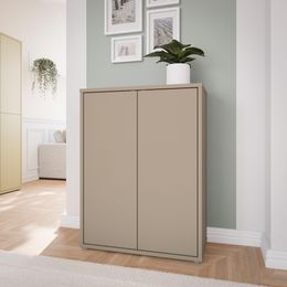Schuhschrank FORTE, B:74,5cm H:99,1cm T:34,9cm, beige, Holzwerkstoff, Flur, Schr&auml;nke, "Alice Springs, Schuhschrank, Platz f&uuml;r 15 Paar Schuhe, 2