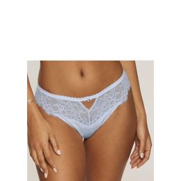 Lascana Damen String "Alana", Gr. 32, blau, Obermaterial: 56% Polyamid, 32% Seide, 12% Elasthan, Unterhosen, mit hohem Seidenanteil und edler Spitze