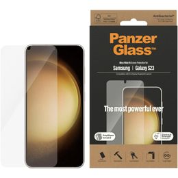 PanzerGlass Displayschutzfolie "Displayschutz Samsung Galaxy S23 - Ultra-Wide Fit inkl. EasyAligner", B:6,52cm H:0,03cm T:14,04mm, transparent,