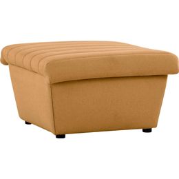 Hocker, B:74cm H:43cm T:85cm, gelb, LOOKS by Wolfgang Joop, 100% Polyester, Wohnzimmer, Hocker, "LOOKS VIII", Quersteppung, passend zur Serie LOOKS
