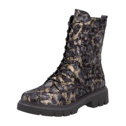 Remonte Damen Schn&uuml;rstiefelette "Remonte Stiefelette Veloursleder", Gr. 38leopard, Veloursleder, Schuhe