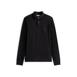 Tommy Hilfiger Herren Langarm-Poloshirt "1985 REGULAR LS POLO", schwarz, Gr. XL, Piqu&eacute;, Obermaterial: 96% Baumwolle, 4% Elasthan, Shirts