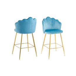 M&ouml;bel Kraft Barhocker 2er-Set blau Ma&szlig;e (cm): B: 52 H: 100 &raquo; M&ouml;bel Kraft