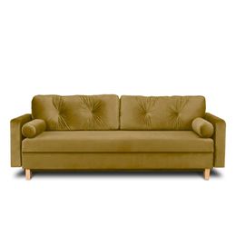 KONSIMO Einzelsofa Eriso gelb Ma&szlig;e (cm): B: 220 H: 80 Sofas > Sofas nach Material > Stoffsofas &raquo; Sofa DE