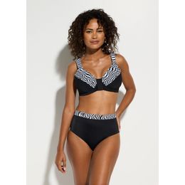 bonprix Minimizer-Bikini mit gepolsterten Tr&auml;gern (2-tlg.Set), schwarz, Gr.48F (95), Minimizer-Bikini mit gepolsterten Tr&auml;gern