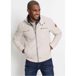 bonprix &Uuml;bergangsjacke in Blousonform mit Stehkragen, grau, Gr.52, Sportive &Uuml;bergangsjacke in Blousonform mit Stehkragen, 65% Baumwolle