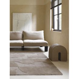 Brink & Campman Wollteppich Twinset Mural Taupe 170x240 cm - Naturfaserteppich aus Wolle