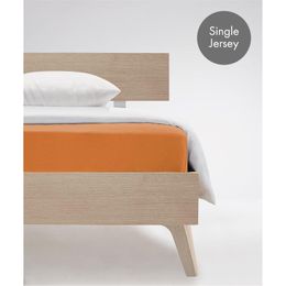 Fleuresse Spannbettlaken &raquo;Jenny C aus feinf&auml;digem Mako-Jersey&laquo; f&uuml;r Matratzen bis 23 cm H&ouml;he orange Mako-Jersey, Obermaterial: 100% Baumwolle