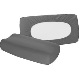 Fleuresse Kissenbezug &raquo;Vital comfort&laquo; Baumwolle-Elasthan Kissenbezug, 40x60 cm, Gummizug schwarz Jersey, Obermaterial: 96% Baumwolle, 4% Elasthan (