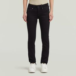 G-Star Raw G-Star Damen G-STAR 5-Pocket-Jeans &raquo;Midge Straight&laquo; mit Verstelllasche hinten am Bund schwarz 32, L&auml;nge 32