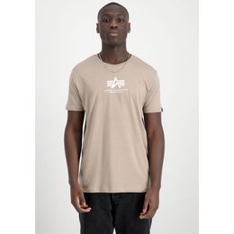 Alpha Industries Herren Rundhalsshirt &raquo;Basic T ML&laquo; Baumwolle, regular fit beige M