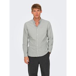 Only & Sons Only & Sons Herren ONLY & SONS Langarmhemd &raquo;ONSALVARO SLIM LS OXFORD SHIRT NOOS&laquo; blau S, N-Gr