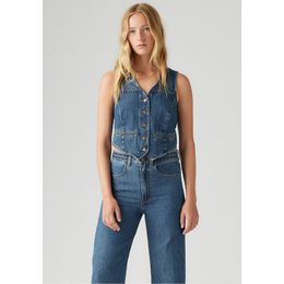 Levi's Levi's Damen Jeansweste &raquo;BRAIDED VEST&laquo; mit Ziern&auml;hten blau L (40)