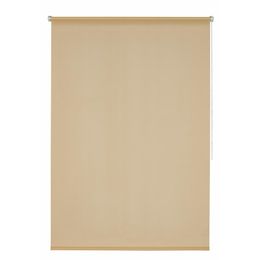 K-home Seitenzugrollo &raquo;Klemmfix-Rollo&laquo; Lichtschutz ohne Bohren 1 St&uuml;ck beige Polyester