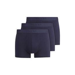 OLYMP Herren OLYMP Boxershorts Packung, 3er, 3 Stk. mit Ton-in-Ton Markenlogo blau S, 3 Stk.