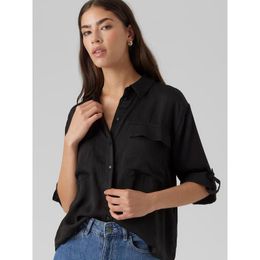 V&eacute;ro Moda Vero Moda Damen Kurzarmbluse &raquo;VMFABIANA 3/4 SHIRT VMA NOOS&laquo; schwarz S