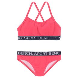 Bench. M&auml;dchen Bustier-Bikini &raquo;Yva Kids&laquo; in sportlichem Design und Farben pink 122/128, N-Gr