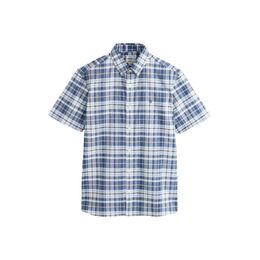 next Button Up Shirt male size 5XL Blue / Dark blue / White
