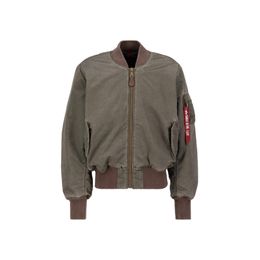 Alpha Industries Jacke 'MA-1' Herren Gr&ouml;&szlig;e L braun / gr&uuml;n / rot / wei&szlig;
