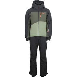 Peak Mountain 2tlg. Ski-/ Snowboardoutfit "Cerome" in Grau/ Khaki - 74% | Gr&ouml;&szlig;e XL | Herren-outdoorjacken