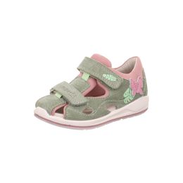 Superfit Sandale 'BOOMERANG' M&auml;dchen Gr&ouml;&szlig;e 24 khaki / hellgr&uuml;n / rosa