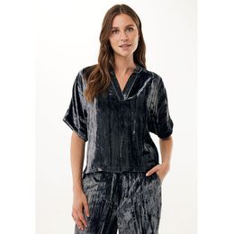 Mexx Bluse ''Crushed'' in Grau - 52% | Gr&ouml;&szlig;e 38 | Damen-blusen