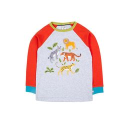 frugi Longsleeve "Jake" in Grau/ Orange - 49% | Gr&ouml;&szlig;e 104/110 | Kinder-longsleeves