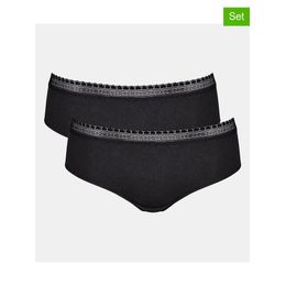 Sloggi 2er-Set: Slips in Schwarz - 36% | Gr&ouml;&szlig;e S | Damen-unterteile