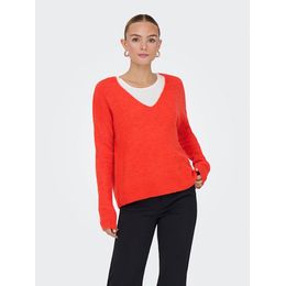 Jacqueline de Yong JDY Pullover "Elanora" in Rot - 33% | Gr&ouml;&szlig;e XL | Damen-pullover-cardigans