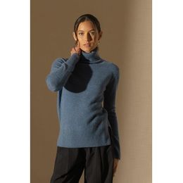 Perfect Cashmere Kaschmir-Rollkragenpullover in Blau - 62% | Gr&ouml;&szlig;e L | Damen-pullover-cardigans
