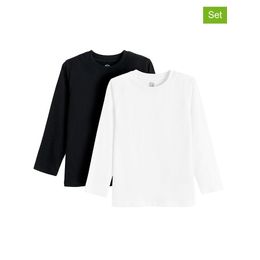 COOL CLUB 2er-Set: Longsleeves in Wei&szlig;/ Schwarz - 16% | Gr&ouml;&szlig;e 104 | Kinder-longsleeves
