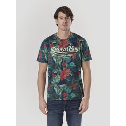 Koroshi T-Shirt Herren Gr&ouml;&szlig;e XXXL navy / gr&uuml;n / rot / wei&szlig;