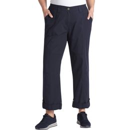 sheego Damen Hose mit Krempelfunktion tiefblau Gr&ouml;&szlig;e 52