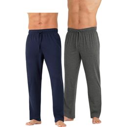 Herren Hose lang marine + anthrazit-meliert Gr&ouml;&szlig;e 44/46