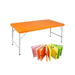 ABRIHOME Gartentisch in Orange 25 cm h&ouml;henverstellbar 135 kg Tragkraft f&uuml;r Camping | Gr.: onesize