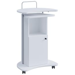 ebuy24 Schreibtisch Komil Wei&szlig; 56 x 41 cm | Gr.: onesize
