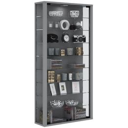 ebuy24 Vitrinenschrank Vitrosa Silber 59 x 18 cm | Gr.: onesize