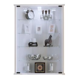 ebuy24 Vitrinenschrank Vecko Wei&szlig; 68 x 23 cm | Gr.: onesize