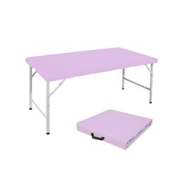 ABRIHOME Gartentisch in Lila 25 cm h&ouml;henverstellbar 135 kg Tragkraft f&uuml;r Camping | Gr.: onesize