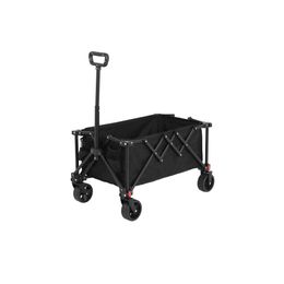 ABRIHOME Klappbarer Gartenwagen in Schwarz mit All Terrain R&auml;dern und verstellbarem Griff | Gr.: onesize
