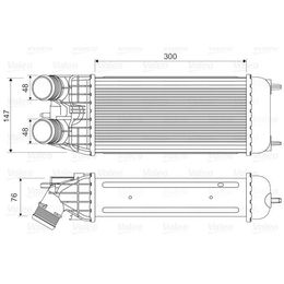 Valeo Ladeluftk&uuml;hler 818547 f&uuml;r CITRO&Euml;N (DF-PSA) PEUGEOT VAUXHALL OPEL DS 384N7 384N8 0384-N8