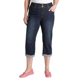 sheego Damen 3/4-Jeans f&uuml;r kr&auml;ftigere Oberschenkel dark blue Gr&ouml;&szlig;e 50