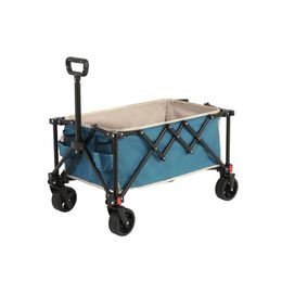 ABRIHOME Klappbarer Gartenwagen in Blau mit All Terrain R&auml;dern und verstellbarem Griff | Gr.: onesize