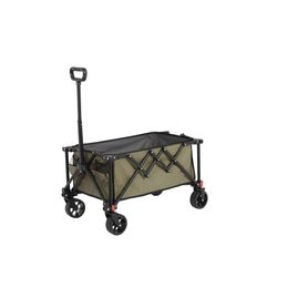 ABRIHOME Klappbarer Gartenwagen in Gr&uuml;n mit All Terrain R&auml;dern und verstellbarem Griff | Gr.: onesize