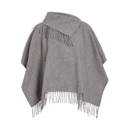 Vila Poncho in Medium Grey Melange | Gr.: onesize